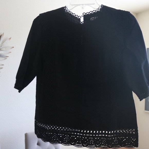 Oasis | Tops | Oasis Lace Cotton Top | Poshmark
